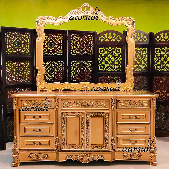 Classic Contemporary Antique Gold Dresser YT 498